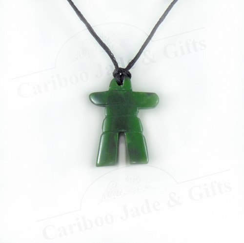 BC Jade Inukshuk on Cord Necklace - Cariboo Jade & Gift Shop