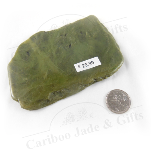 Polished B.C. Jade Slab - Grade "B" - Cariboo Jade & Gift Shop