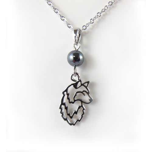 Hematite "Wolf Spirit" Necklace - Cariboo Jade & Gift Shop