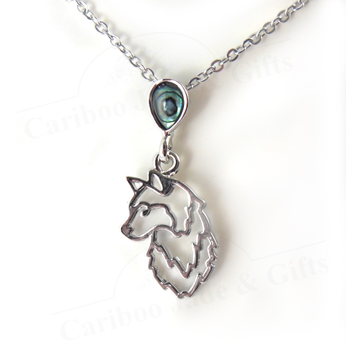 Glacier Pearle® "Wolf Spirit" Necklace - Cariboo Jade & Gift Shop