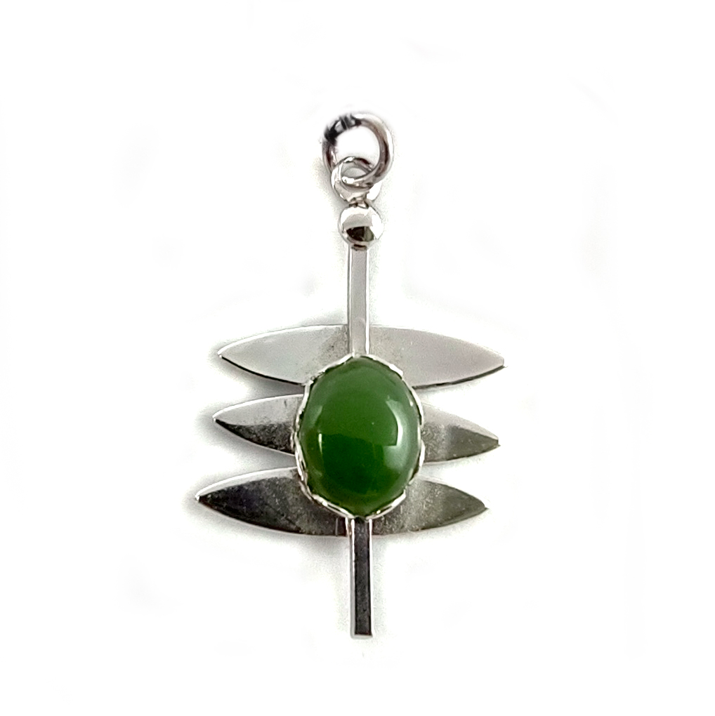 BC Jade Sterling Silver 3 Bar Pendant - Cariboo Jade & Gift Shop
